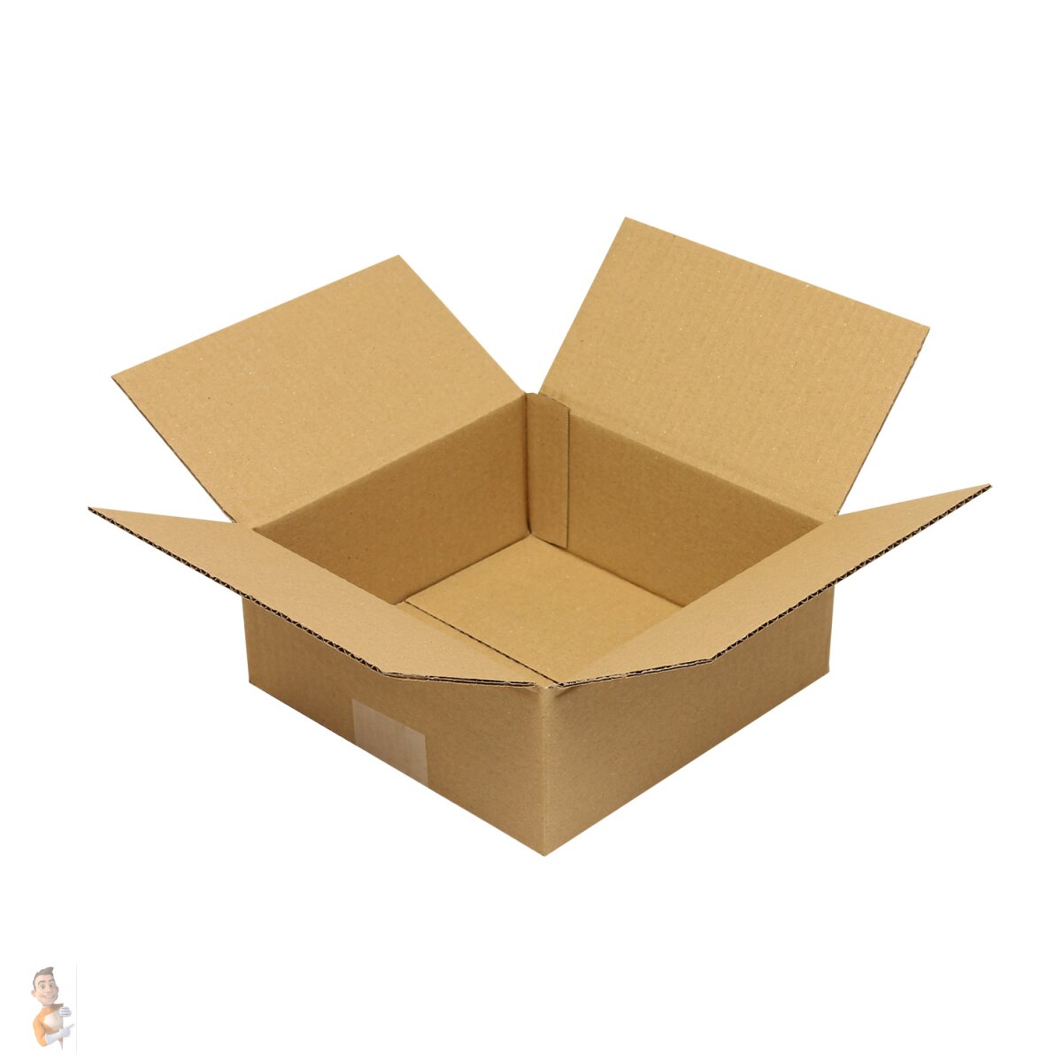 Wellpapp-Faltkarton 1-wellig, 210 x 180 x 120 mm, Qualität 1.20 B, br ...