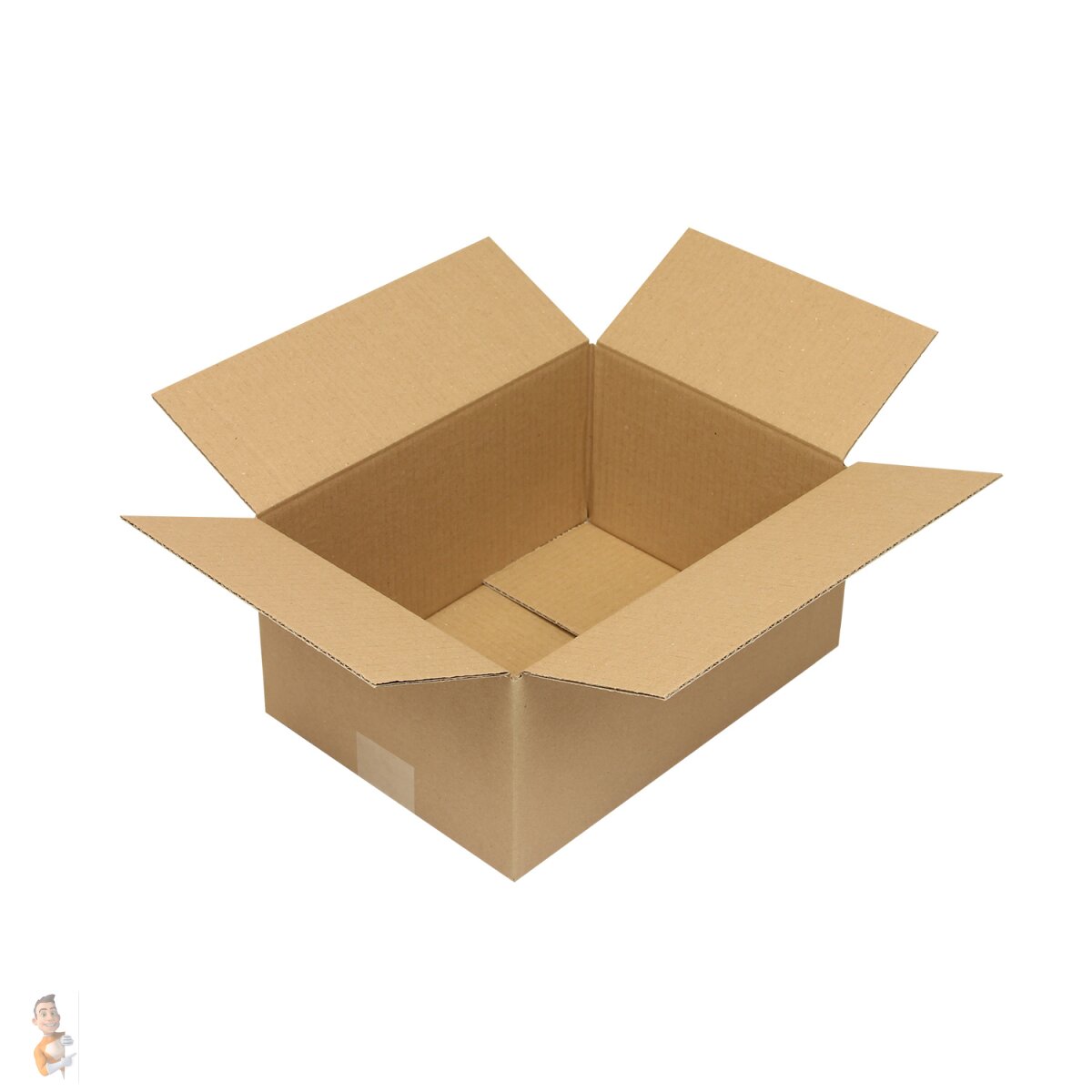 Wellpapp-Faltkarton 1-wellig, 305 x 215 x 140 mm, Qualität 1.20 B, br ...